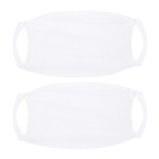 2-Pack White Face Masks - 1001CAPS